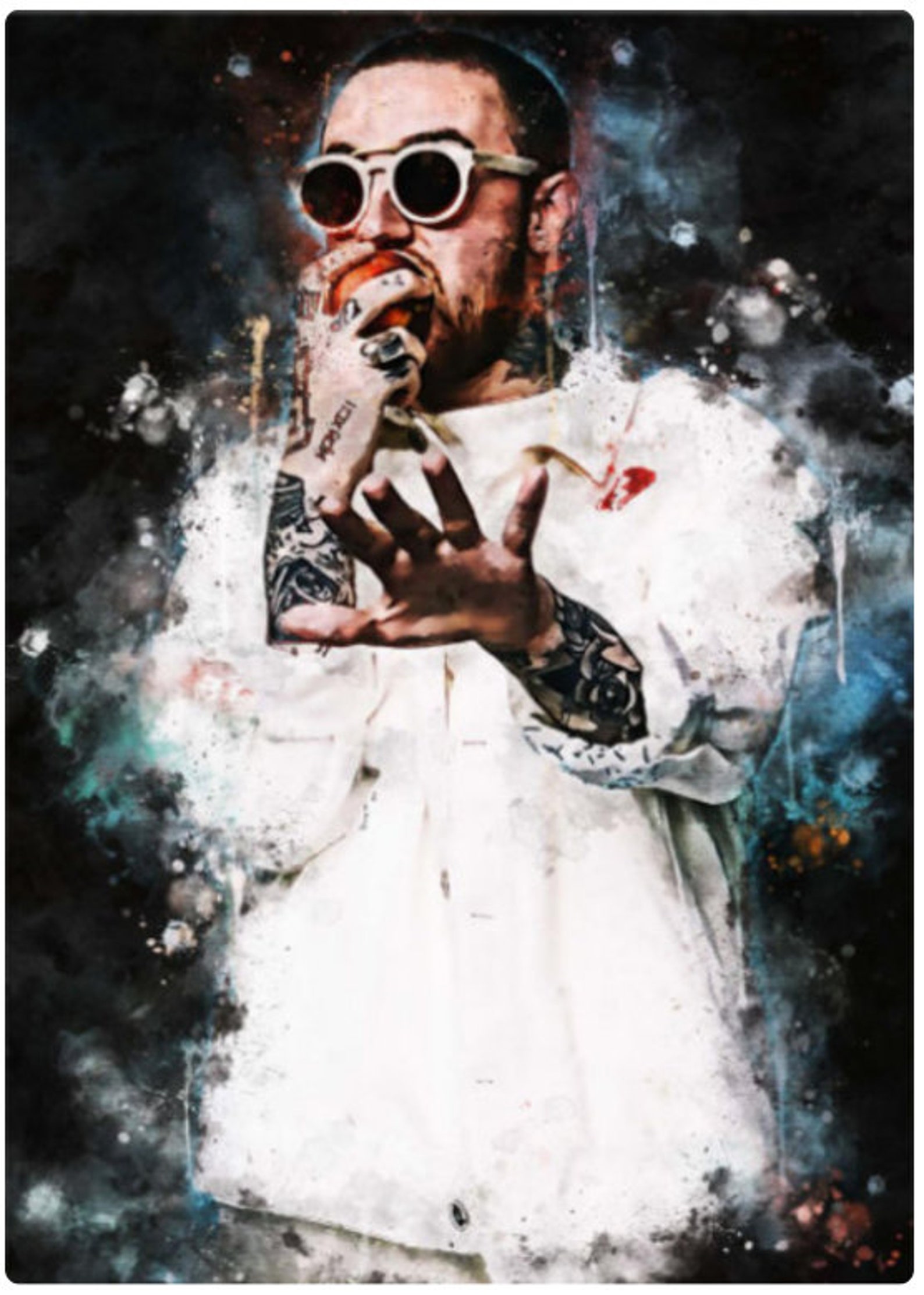 Mac Miller Poster Singer Poster Music Poster Larry Fisherman | Etsy