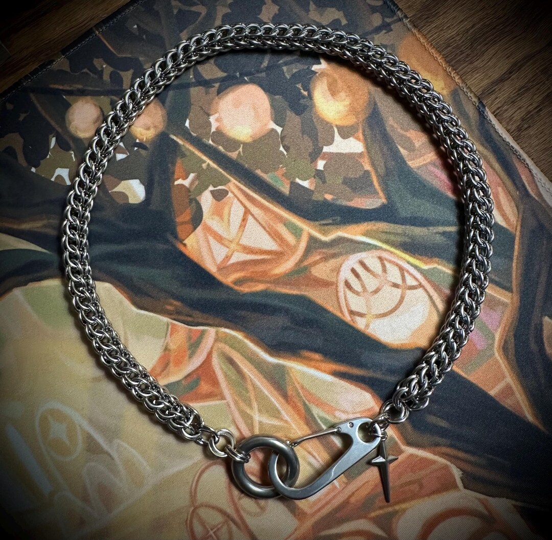 Goblincore Fairygrunge Fantasy Chainmail Necklace Elven Rope - Etsy