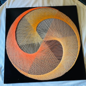 String Art Mandala Sacred Geometry Spiral Meditation Decor Geometric ...