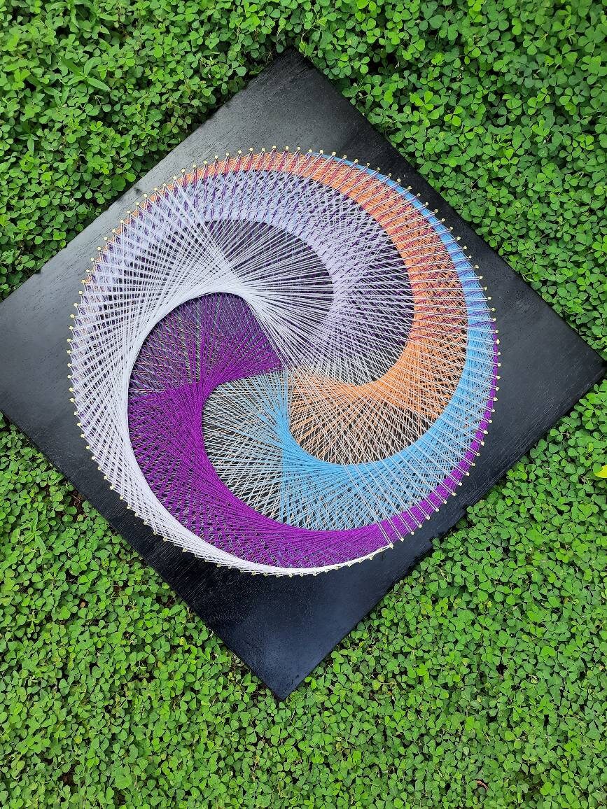 String Art Mandala Sacred Geometry Spiral Meditation Decor Geometric ...