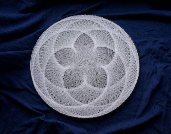 The Flower of VENUS and EARTH String Art Mandala Geometry - Etsy