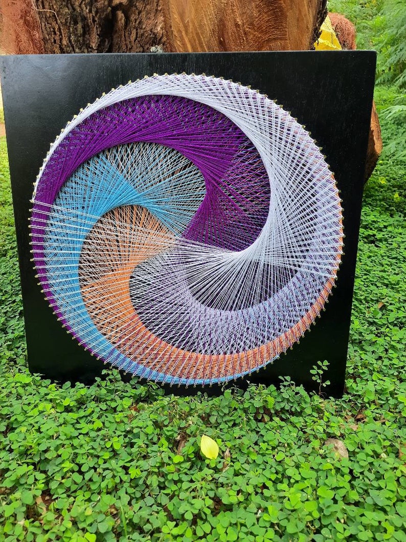 String Art Mandala Sacred Geometry Spiral Meditation Decor Geometric ...