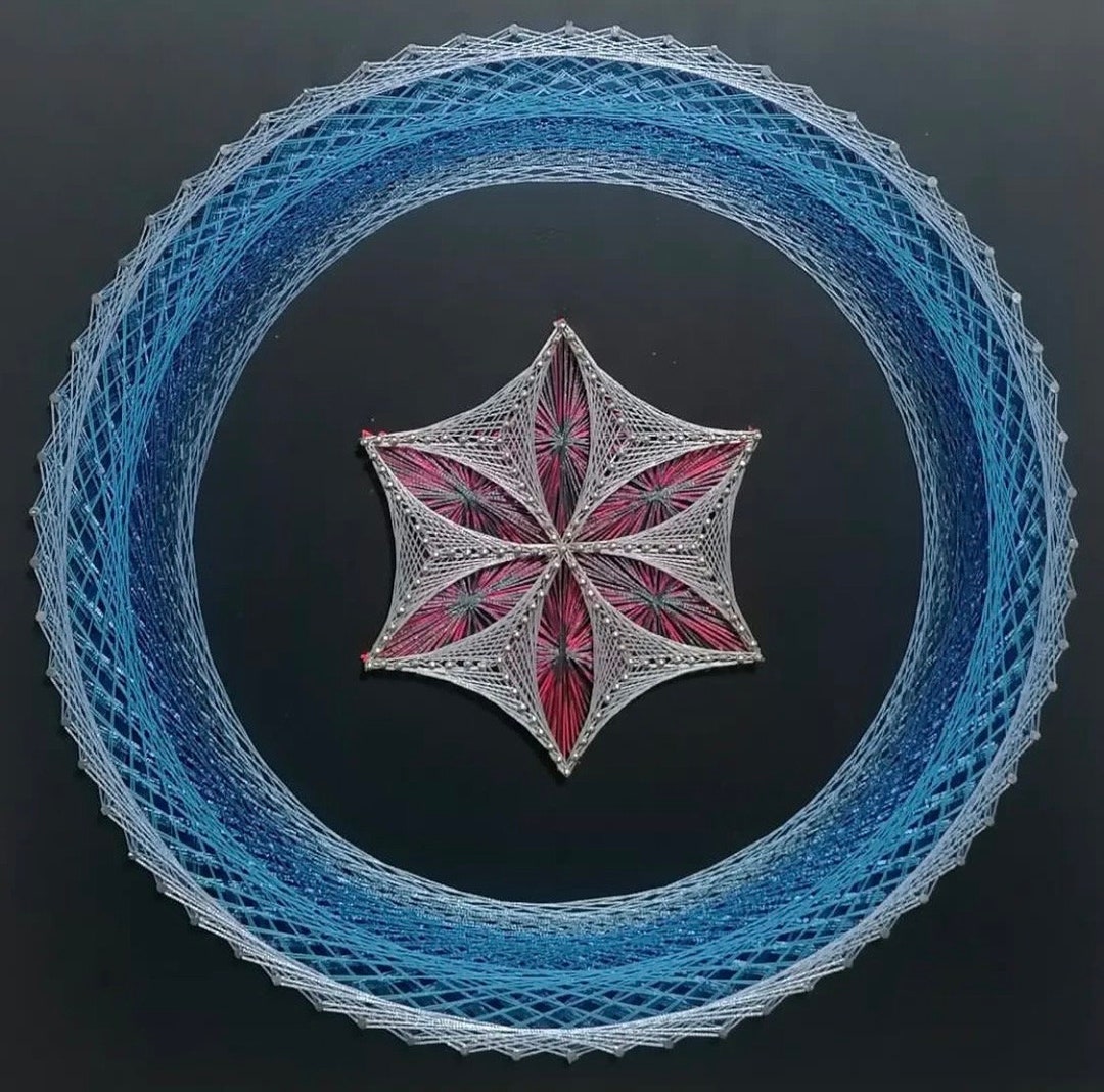 Wall Art String Art Mandala String Art Thread Art Meditation Art ...