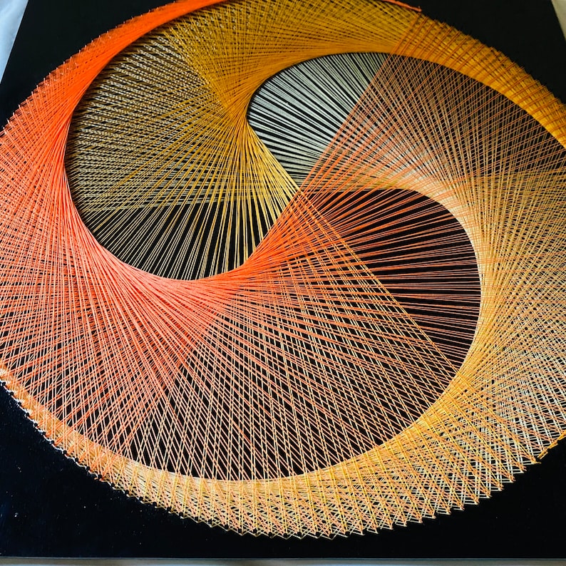 String Art Mandala Sacred Geometry Spiral Meditation Decor Geometric ...