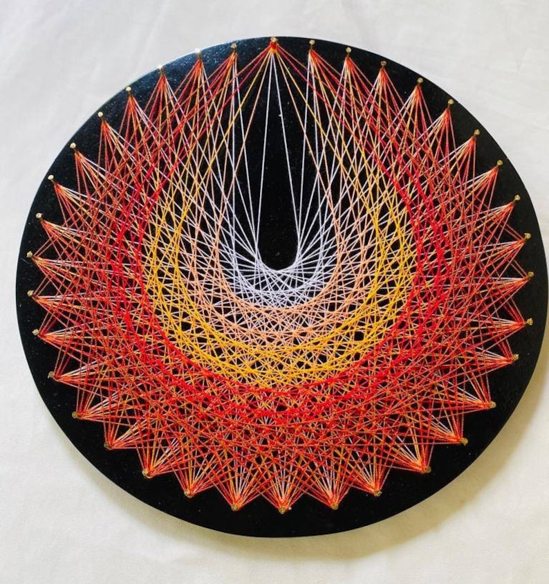 String Art Hand Made Wall Art Wall Decor Home Decor Yoga Meditation Zen ...