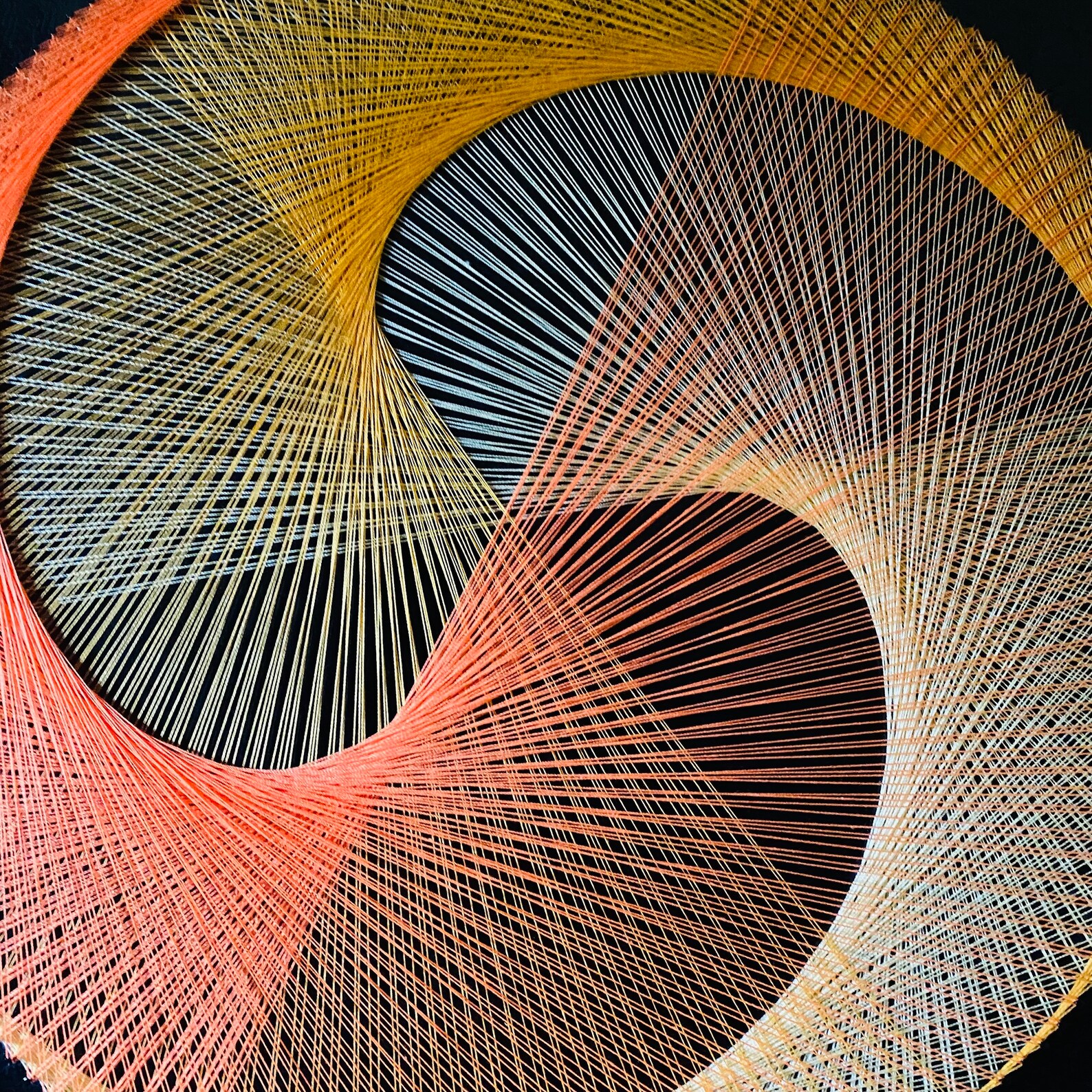 String Art Mandala Sacred Geometry Spiral Meditation Decor Geometric ...