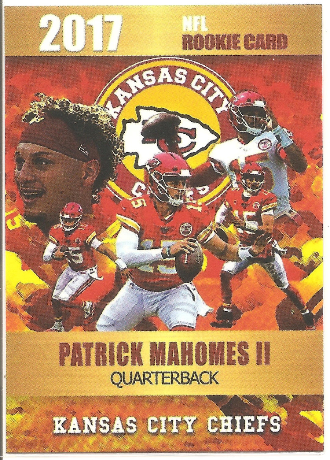 2017 Rookie Phenoms Patrick Mahomes Gold Rookie Card - Etsy