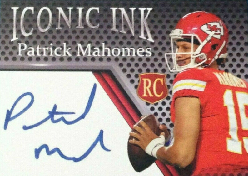 Patrick Mahomes Iconic Ink - Facsimile Autograph - Etsy