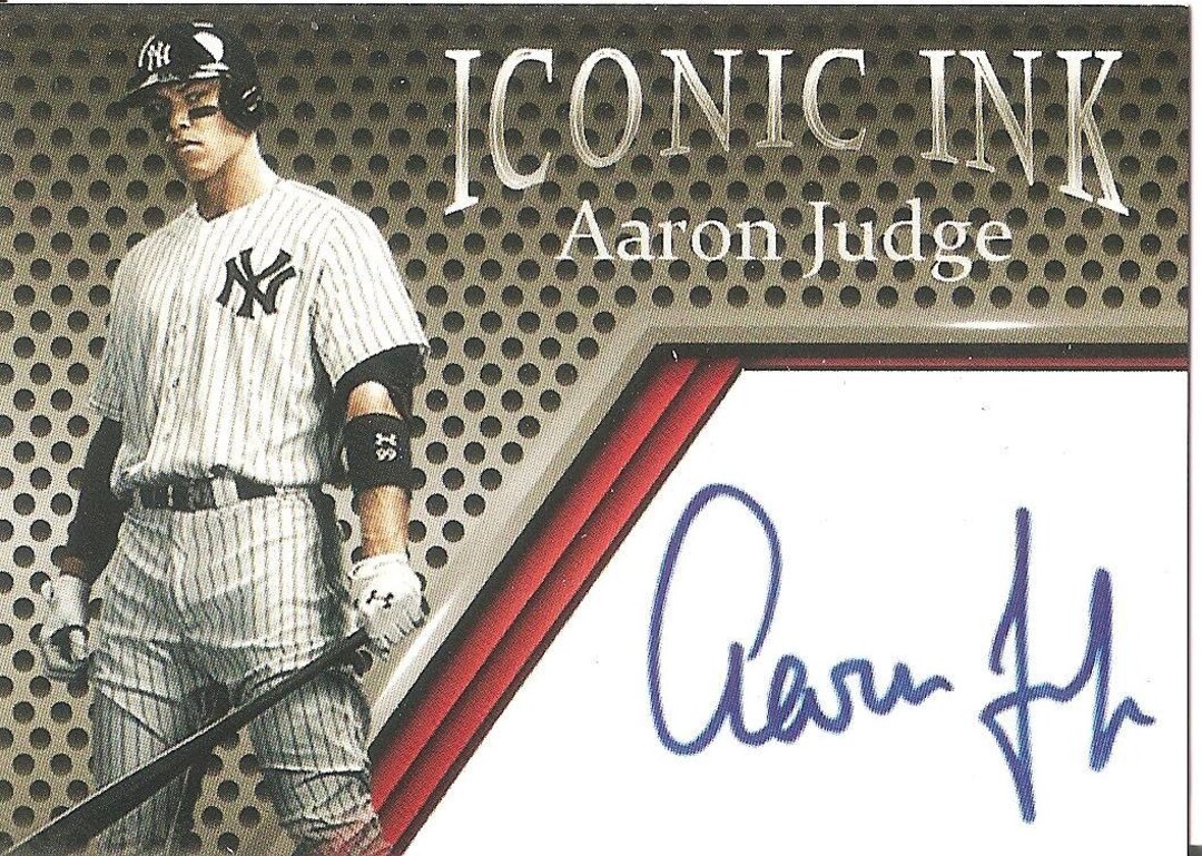 Aaron Judge Iconic Ink Card With Facsimile Autograph - Etsy