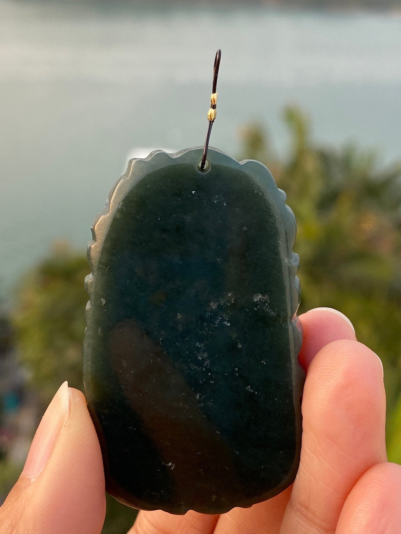 Hochwertige authentische grüne Jade Schnitzerei Drachen Anhänger ...