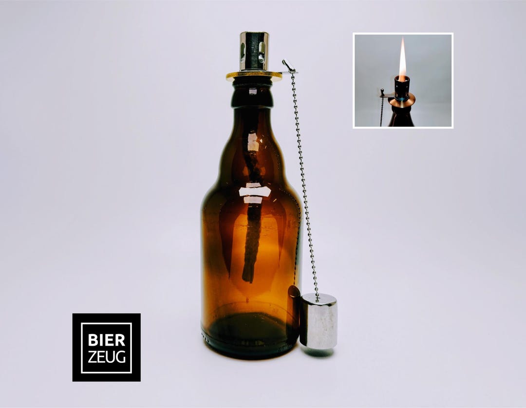 Oil Lamp Made From a Steini/stubbi Beer Bottle | Handmade Oil Lamp Made ...