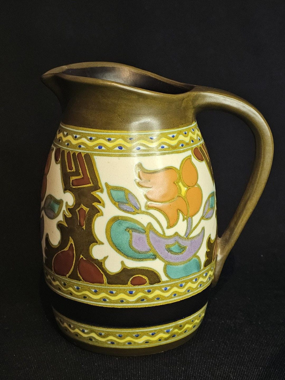 A Vintage Gouda Holland Pottery Rembrandt Jug, Hand Painted - Etsy