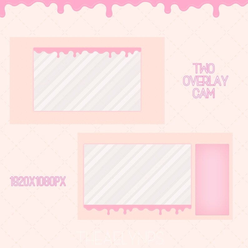 Twitch Overlay PACK melting Pink - Etsy