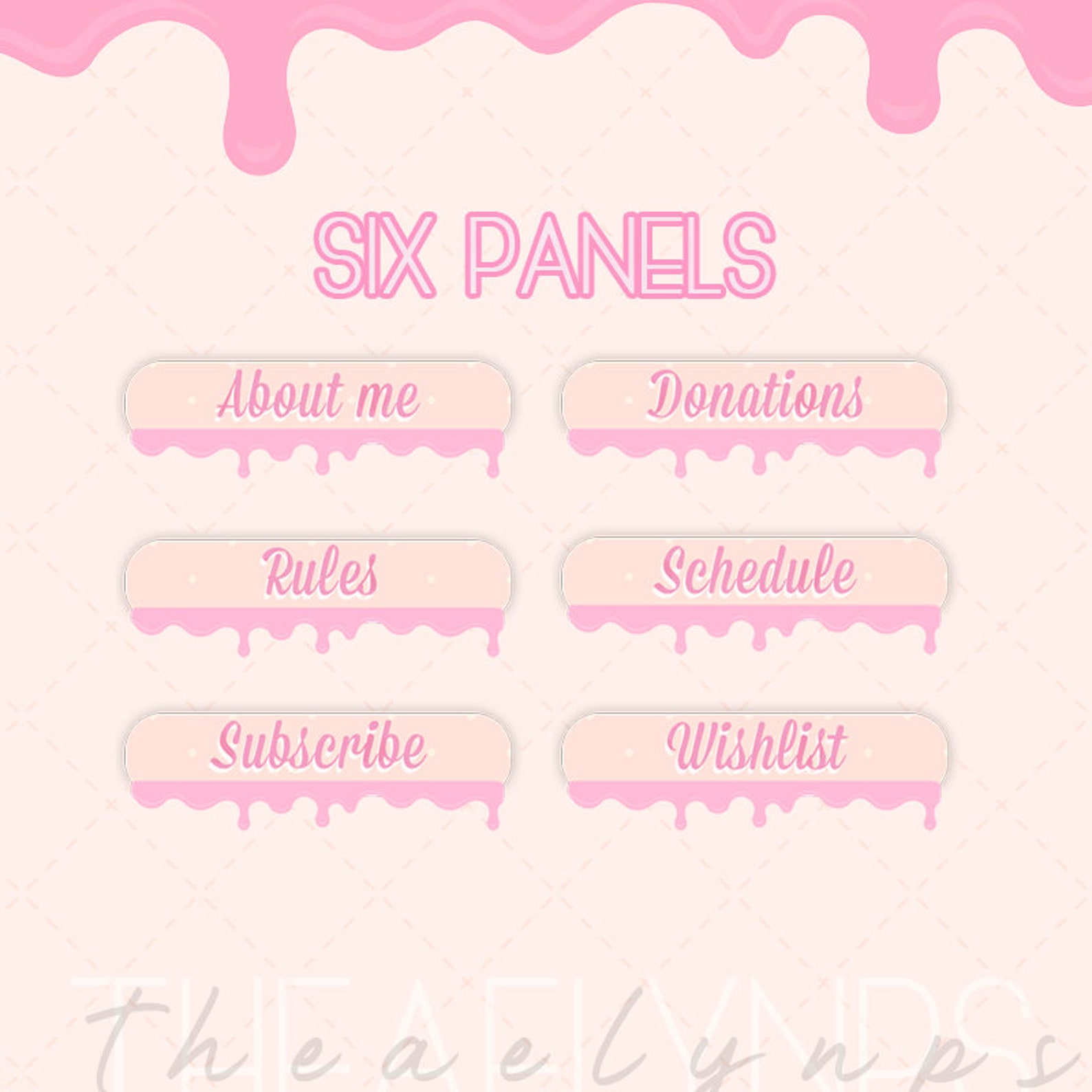 Twitch Overlay PACK melting Pink - Etsy