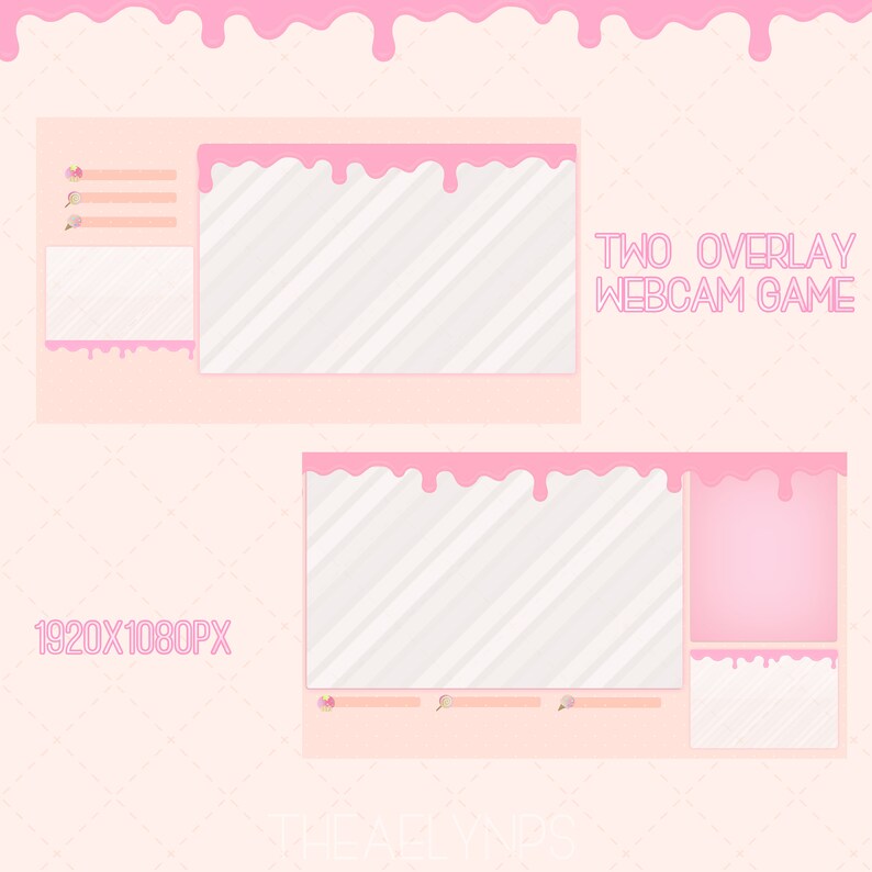 Twitch Overlay PACK melting Pink - Etsy