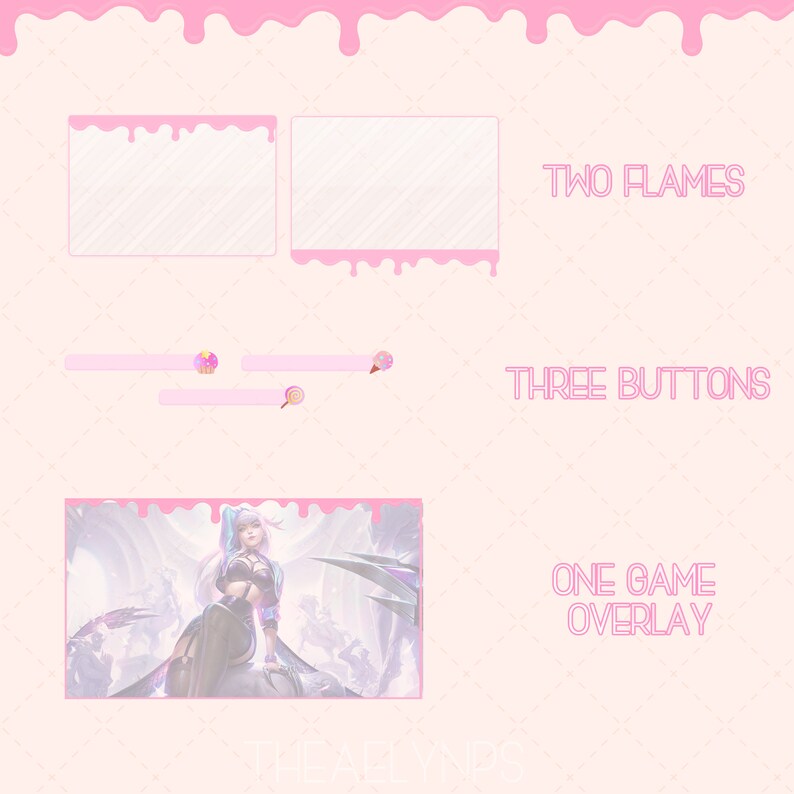 Twitch Overlay PACK melting Pink - Etsy