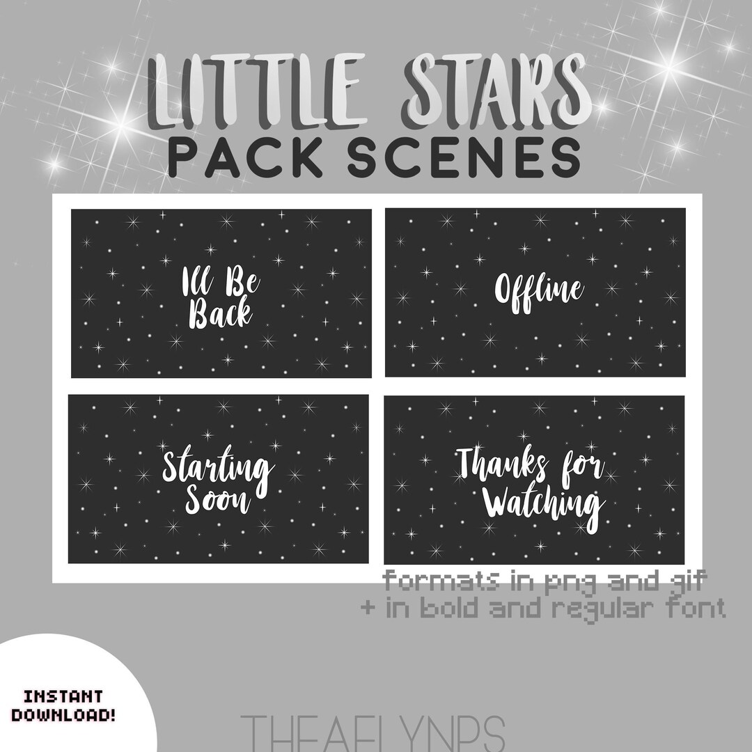 Twitch Pack Scenes [PNG & GIF] + Bold and Regular Font - Etsy