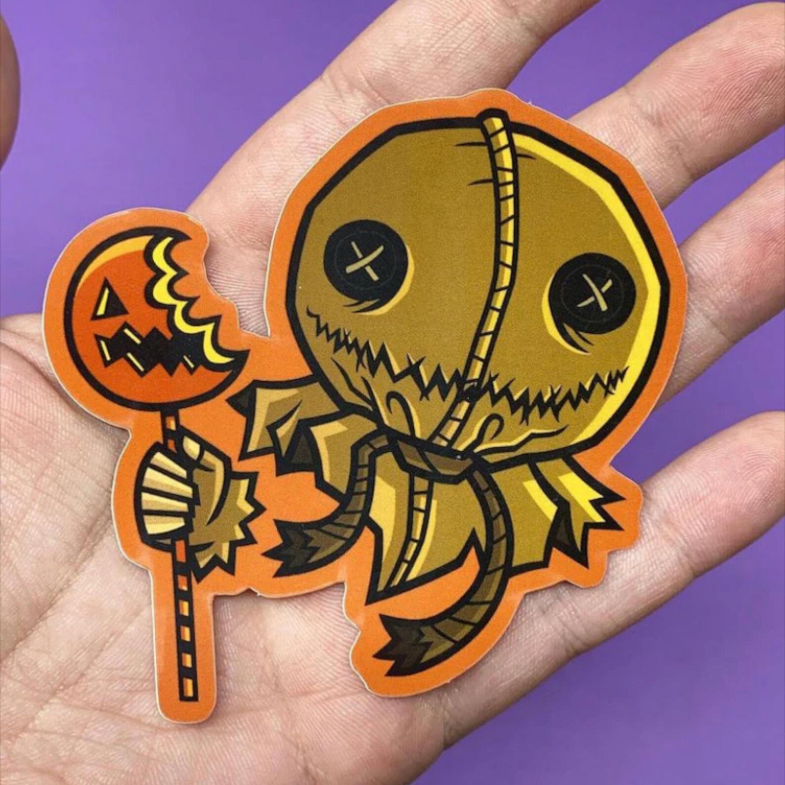 Sam Halloween Vinyl Sticker - 90s Cute Cartoon Trick Treat Costume ...