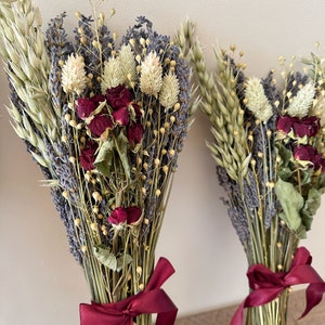 Dried Rose & Lavender Bouquet | Everlasting Flower Arrangement ...