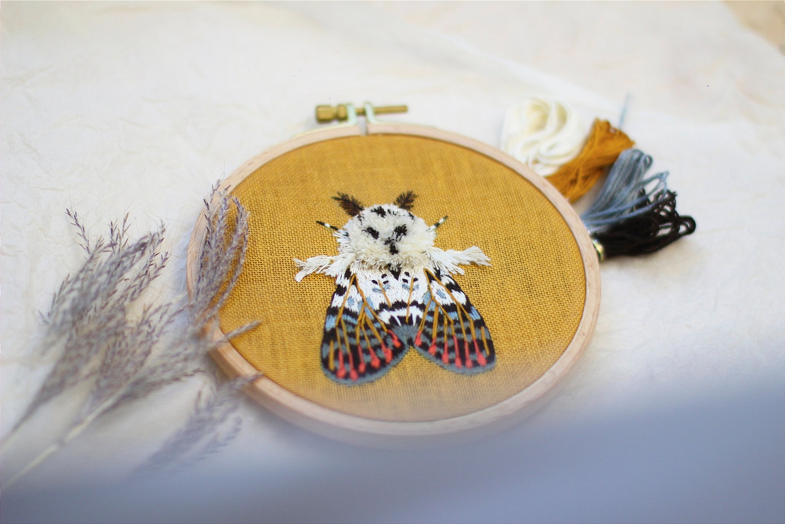 Miniature Embroidery Moth, Butterfly Embroidery Design, Insect Pdf ...