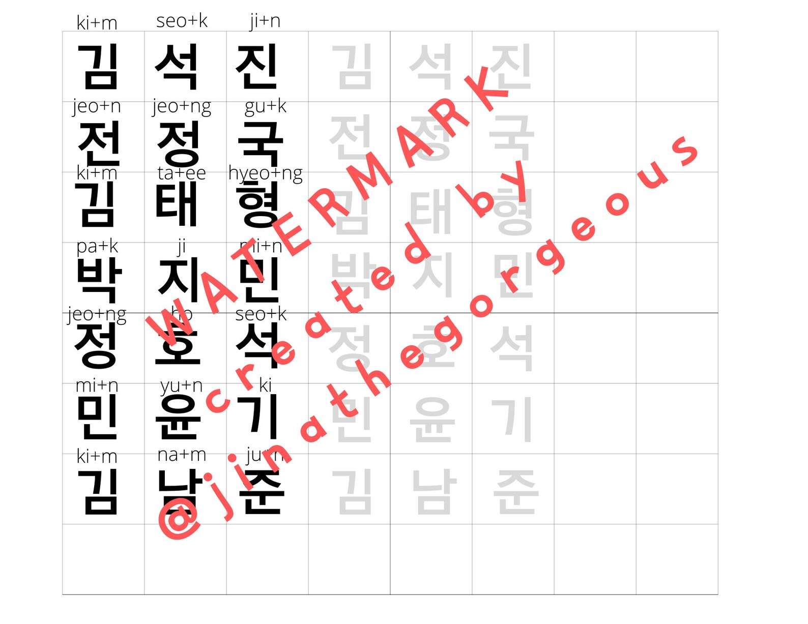 Printable Write BTS REAL Names in Korean - Etsy Australia