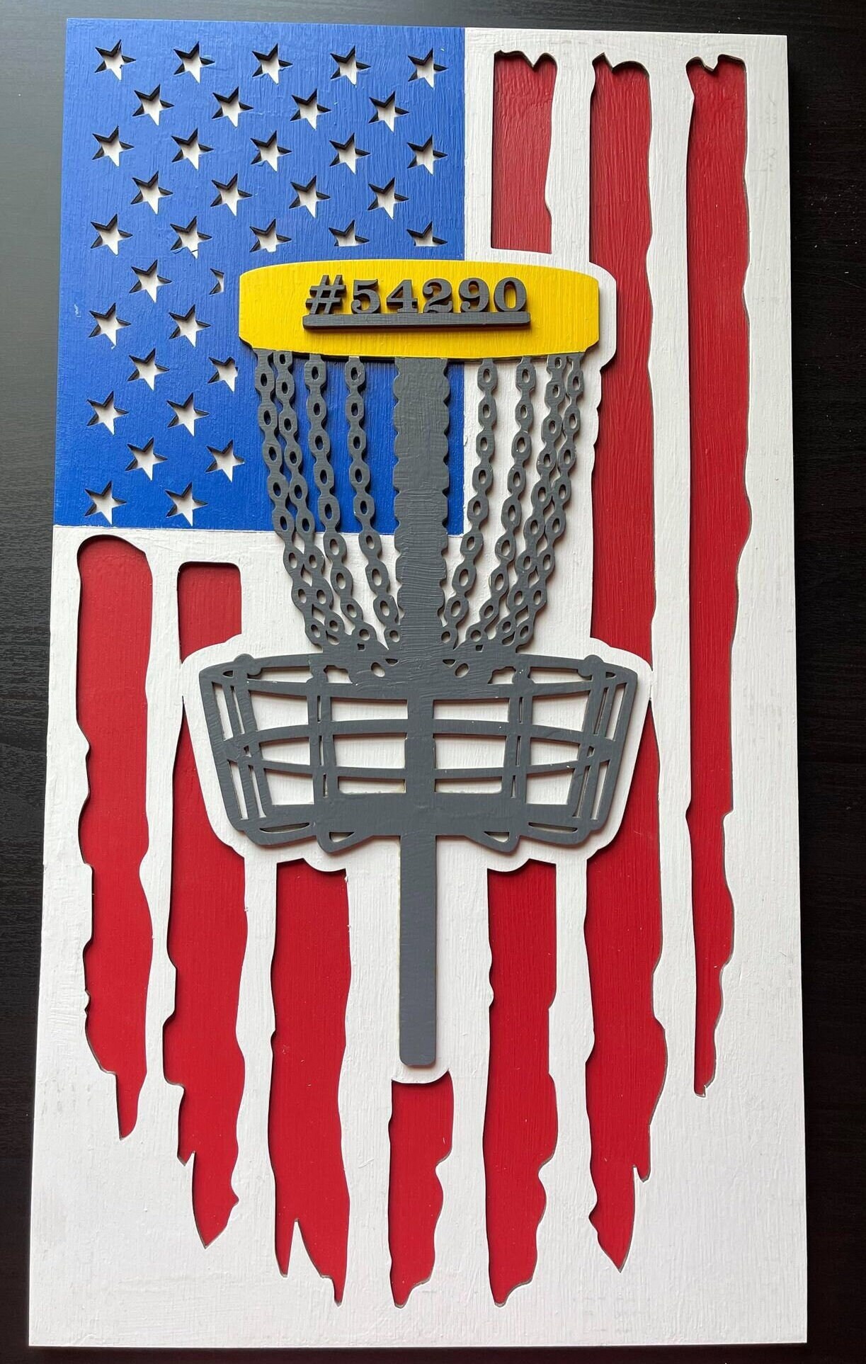 Disc Golf Flag 3D Art - Etsy
