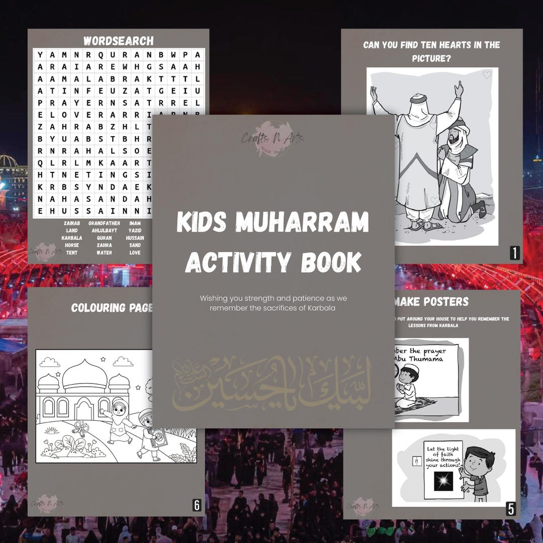 Karbala Activity Set | Ashura| Printable Activities for Kids | Shia ...