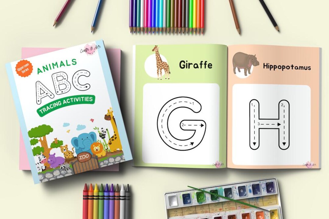 Alphabet Tracing Workbook, ABC Letter Practice (PDF Download) - Etsy