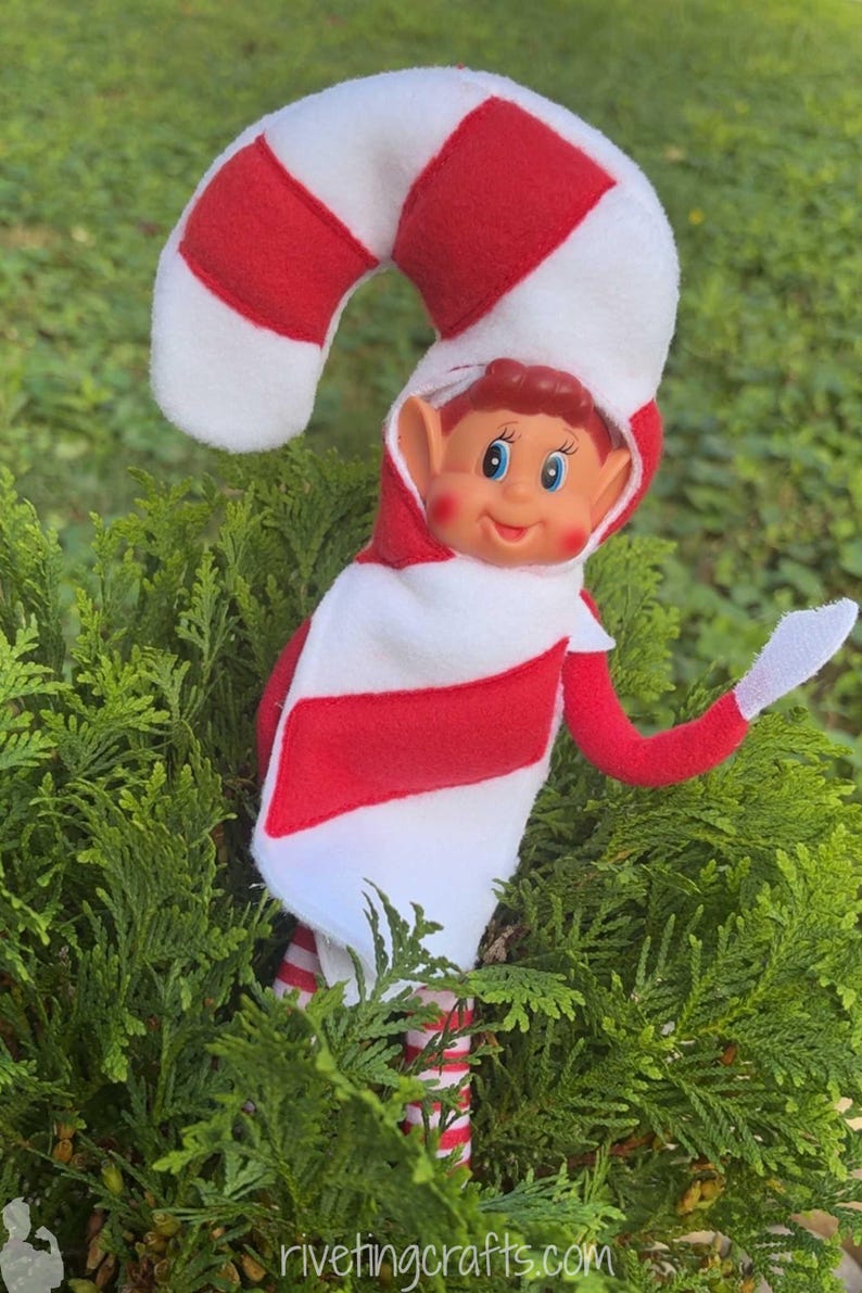 Candy Cane Elf Costume – Sweet Mischief Stripes for Holiday Fun - Etsy