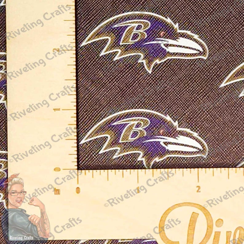 Embroidery Vinyl – Baltimore Ravens Bird Head Pattern – Faux Leather ...