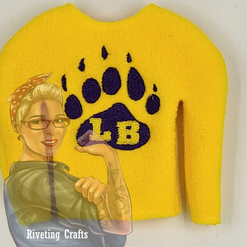 Lake Braddock Secondary School Elf/doll Fleece Sweater: School Spirit Clothing - Etsy