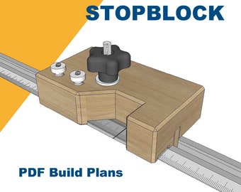 Miter Saw Station Stop Block // PDF Build Plans - Etsy