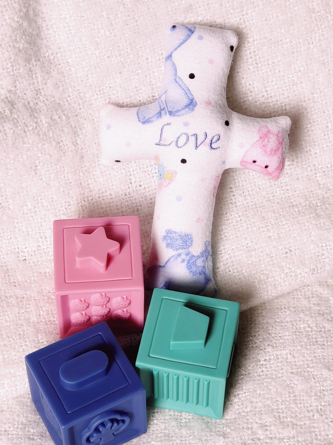 Newborn Baby Gift, Toddlers / Childs 1st Prayer Cross, Soft, Stuffed ...