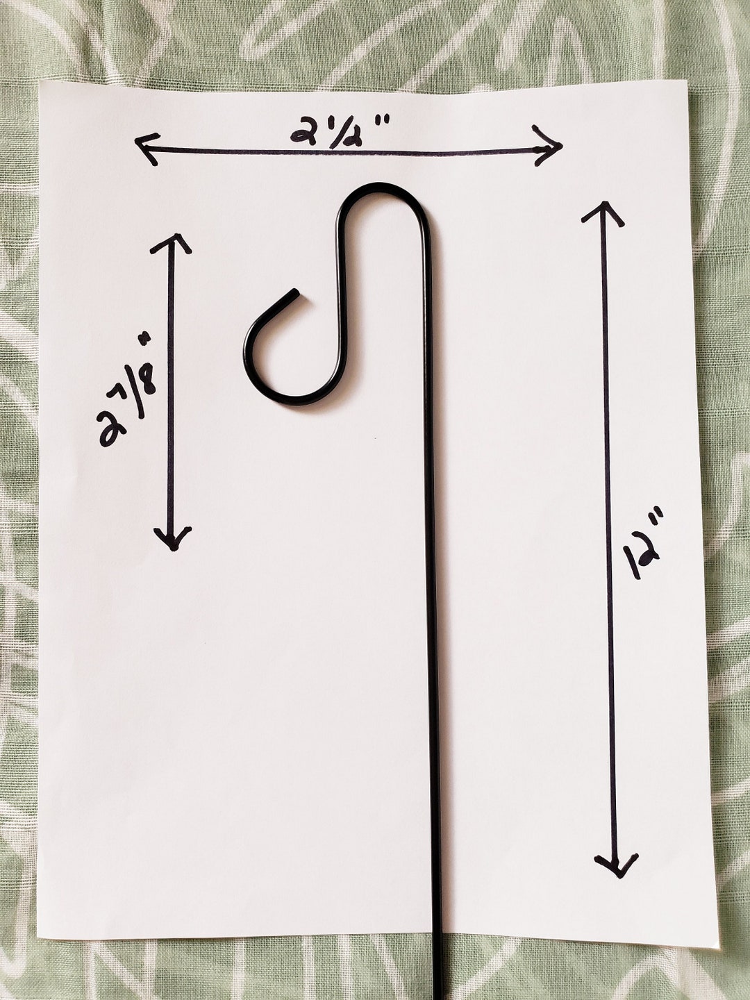 Shepherd Hook - 12" Semi-gloss Black, Solid Steel, Made in the USA - Etsy