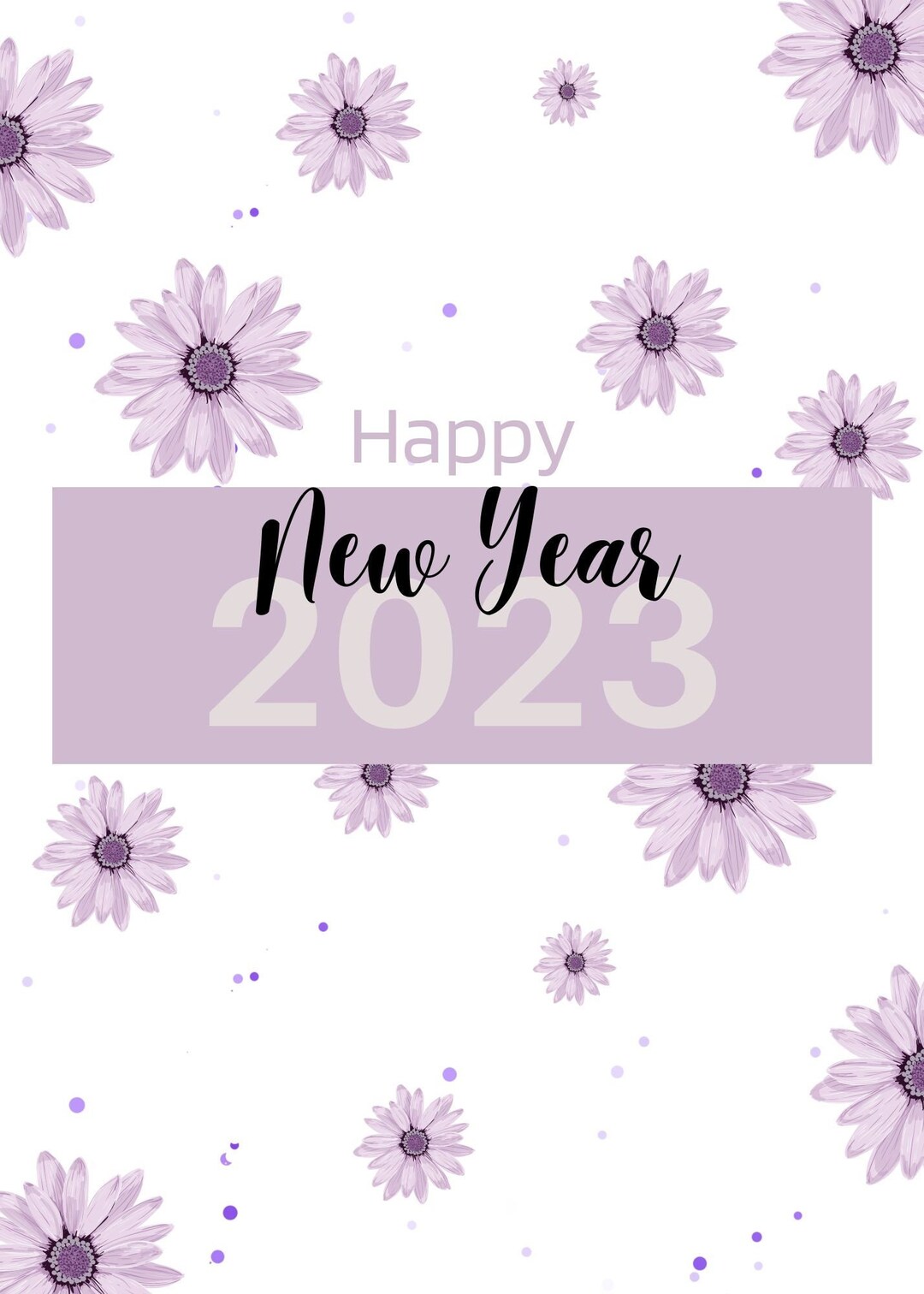 Digital Download Printable PDF File happy New Year Greeting Card no ...