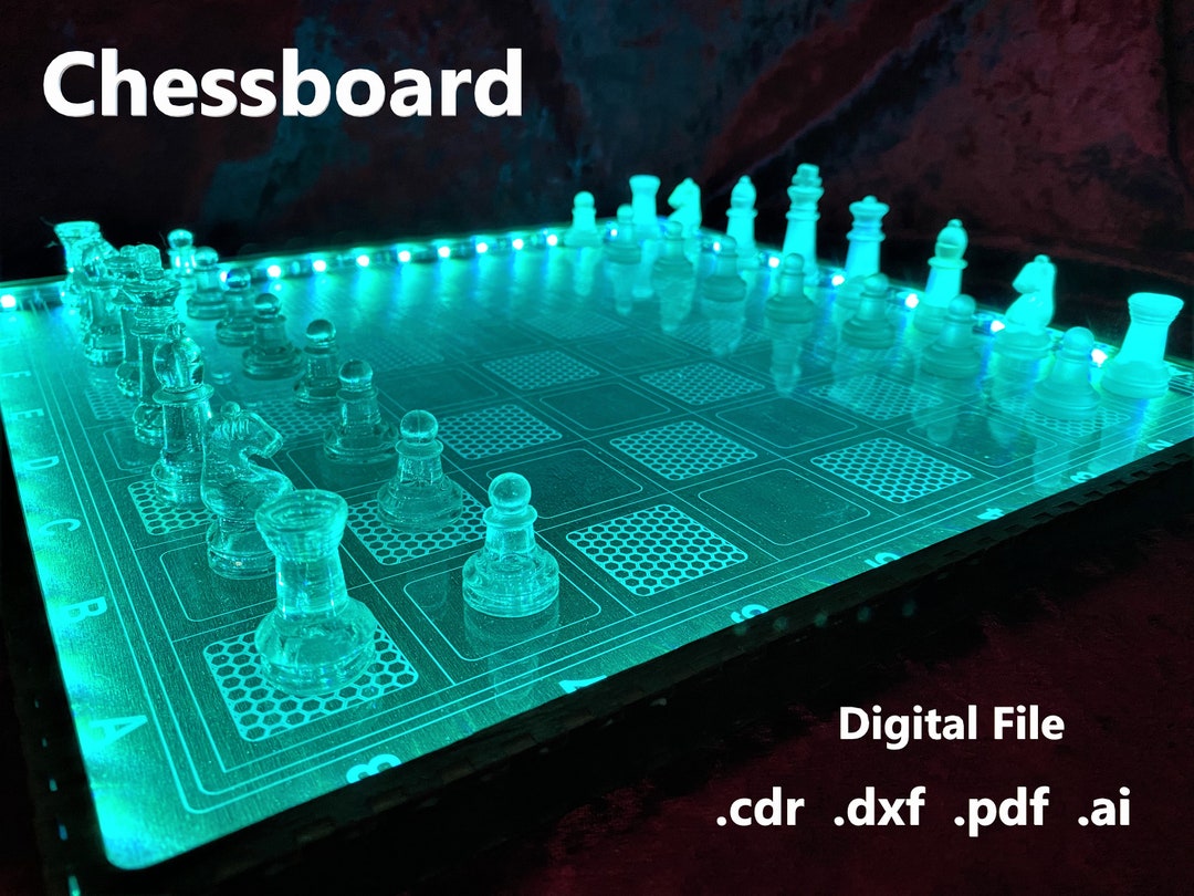 LED Chessboard Laser Cut Cutting File - Etsy