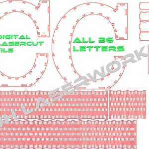 Alphabet Boxes, 3D Alphabet, Digital Lasercut File - Etsy