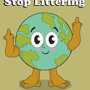 Stop Littering Print - Etsy