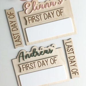 Personalized First and Last Day of School or Event Signs | First and ...