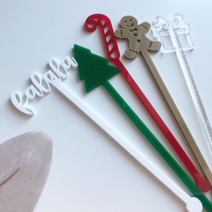 Christmas Swizzle Sticks Xmas Stir Sticks Reindeer Stir Stick Tree Stir ...
