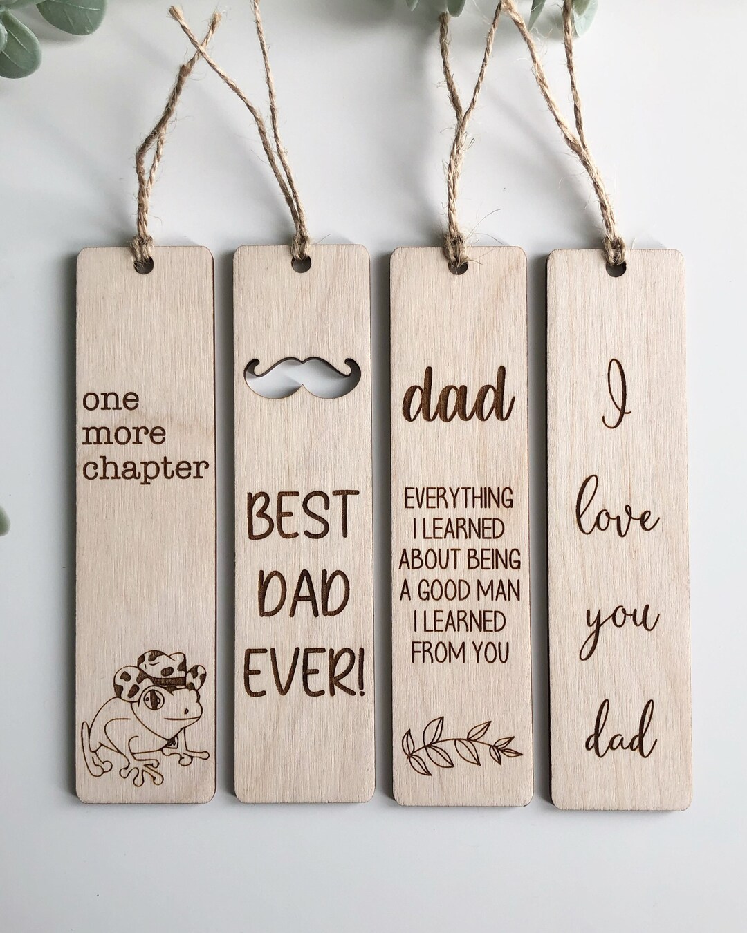 Father’s Day Wood Bookmarks | Dad Themed Book Marks | Fathers Day Gift ...