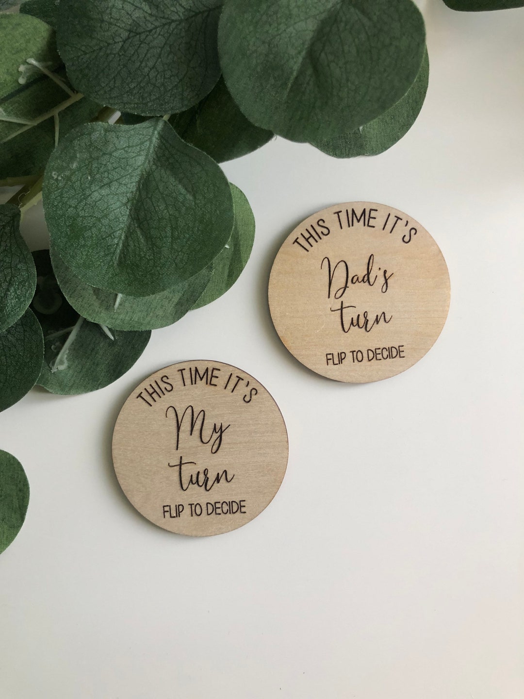 Decision Coin Wood Parent Diaper Decision Coin Couples - Etsy