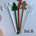 Christmas Swizzle Sticks Xmas Stir Sticks Reindeer Stir Stick Tree Stir ...