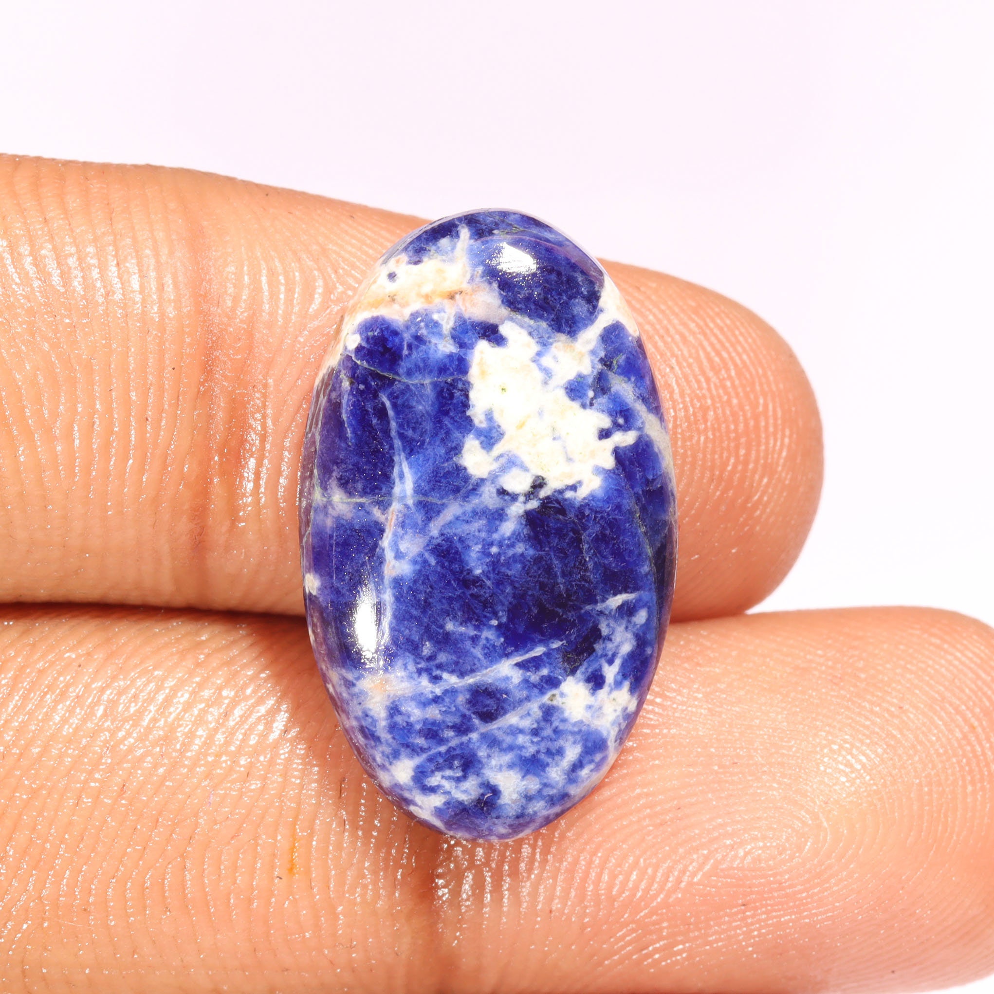 32X19X5 mm K-2981 Dazzling Top Grade Quality 100% Natural Sodalite Oval ...
