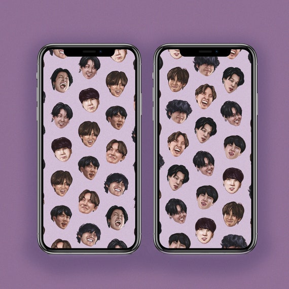 2 BTS Phone Wallpaper Digital Instant Download Lock | Etsy