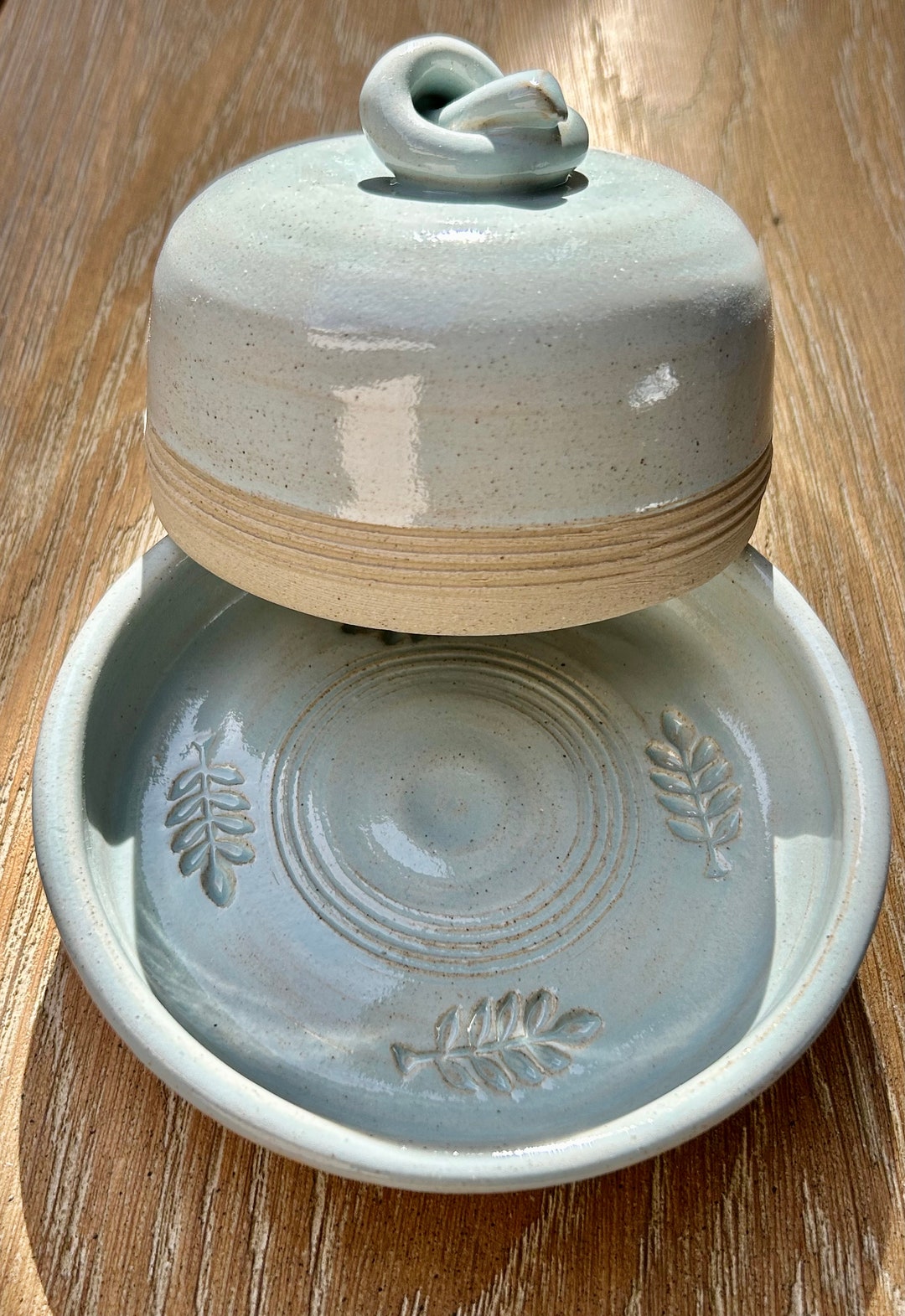 Small Butter Dish, Hand Thrown Stoneware, Sky Blue Glaze - Etsy UK