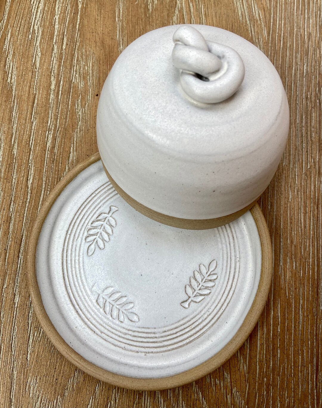 Little Butter Dish Hand Thrown Stoneware Matt White Glaze - Etsy