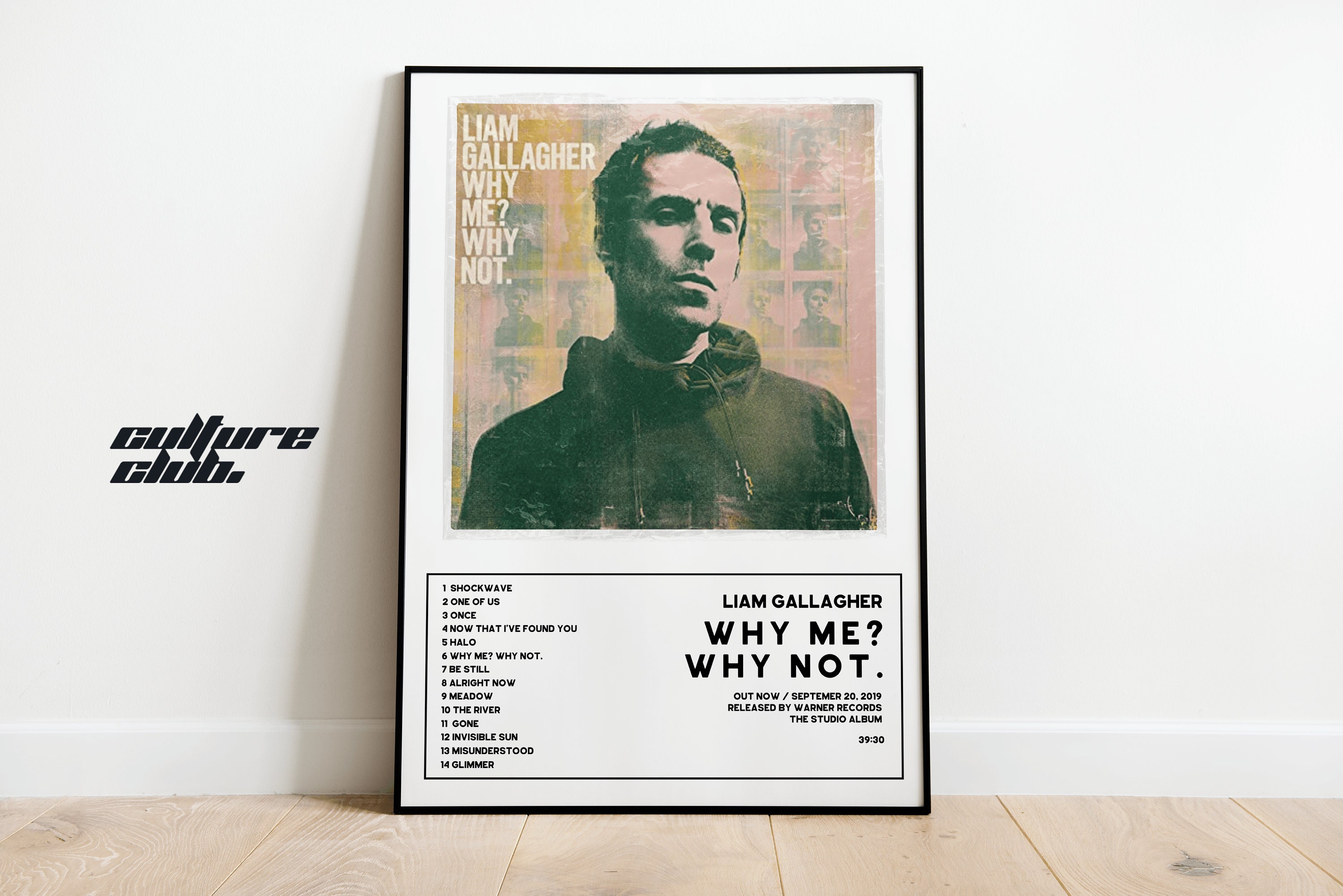 Liam Gallagher Why Me Why Not Album Cover Print Poster Etsy