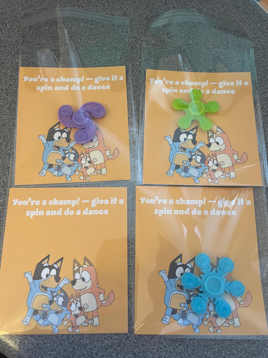 Bluey Themed Party Favours - Spinners! - Etsy UK