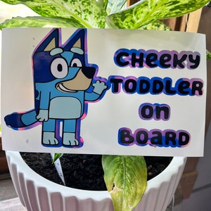 Cheeky Toddler Bluey/car Decal - Etsy